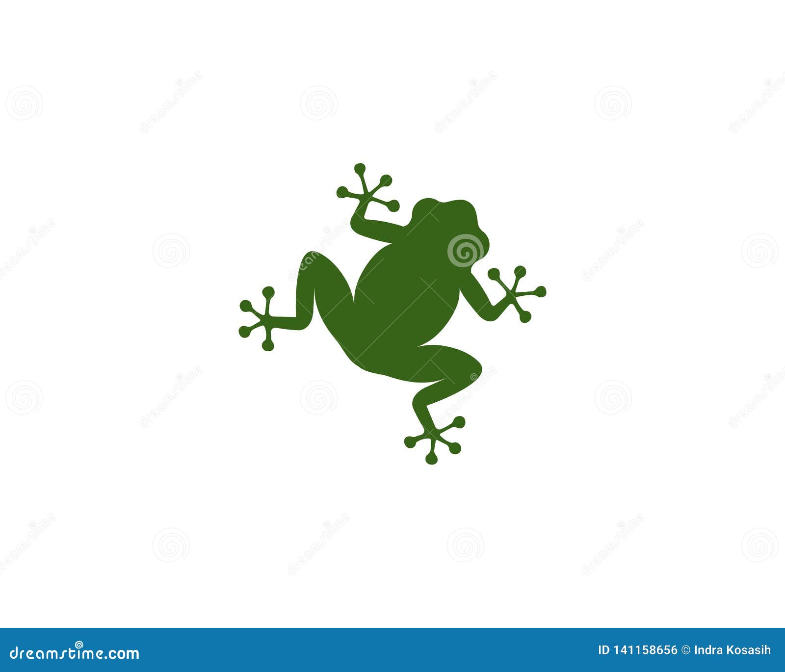 Frog Logo Template vector stock vector. Illustration of company - 141158656