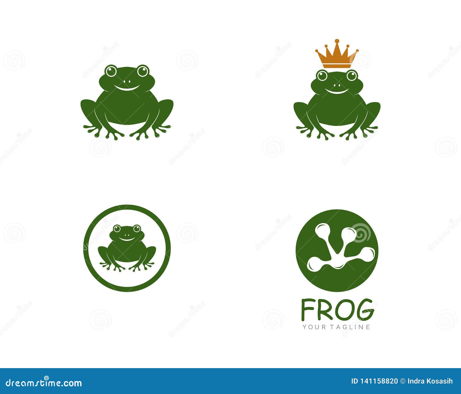 Frog Logo Template vector stock vector. Illustration of backgrou ...
