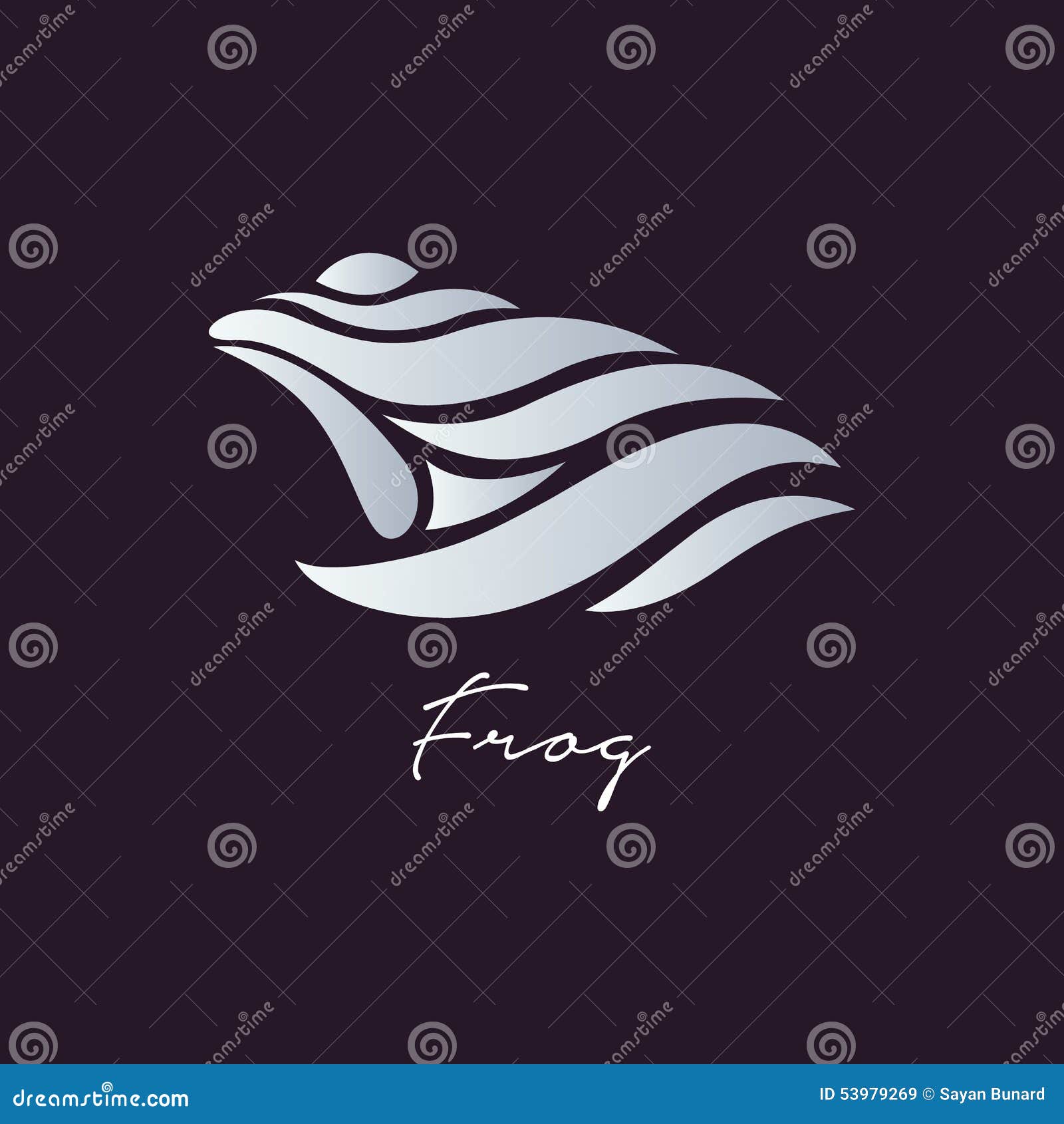 Frog Logo. Abstract Frog On White Background. Bufo Common European Toad ...