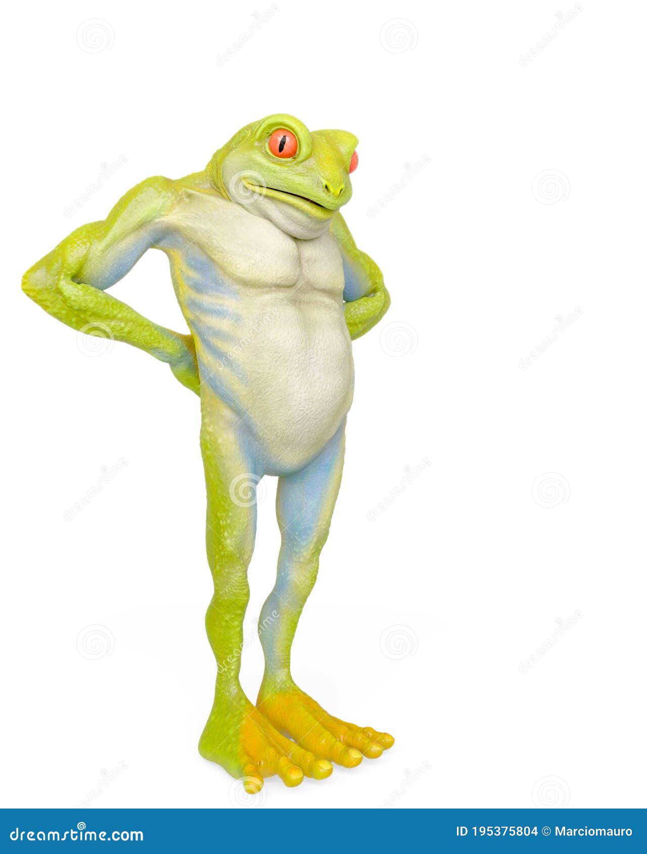 Frog is looking down stock illustration. Illustration of monkey - 195375804