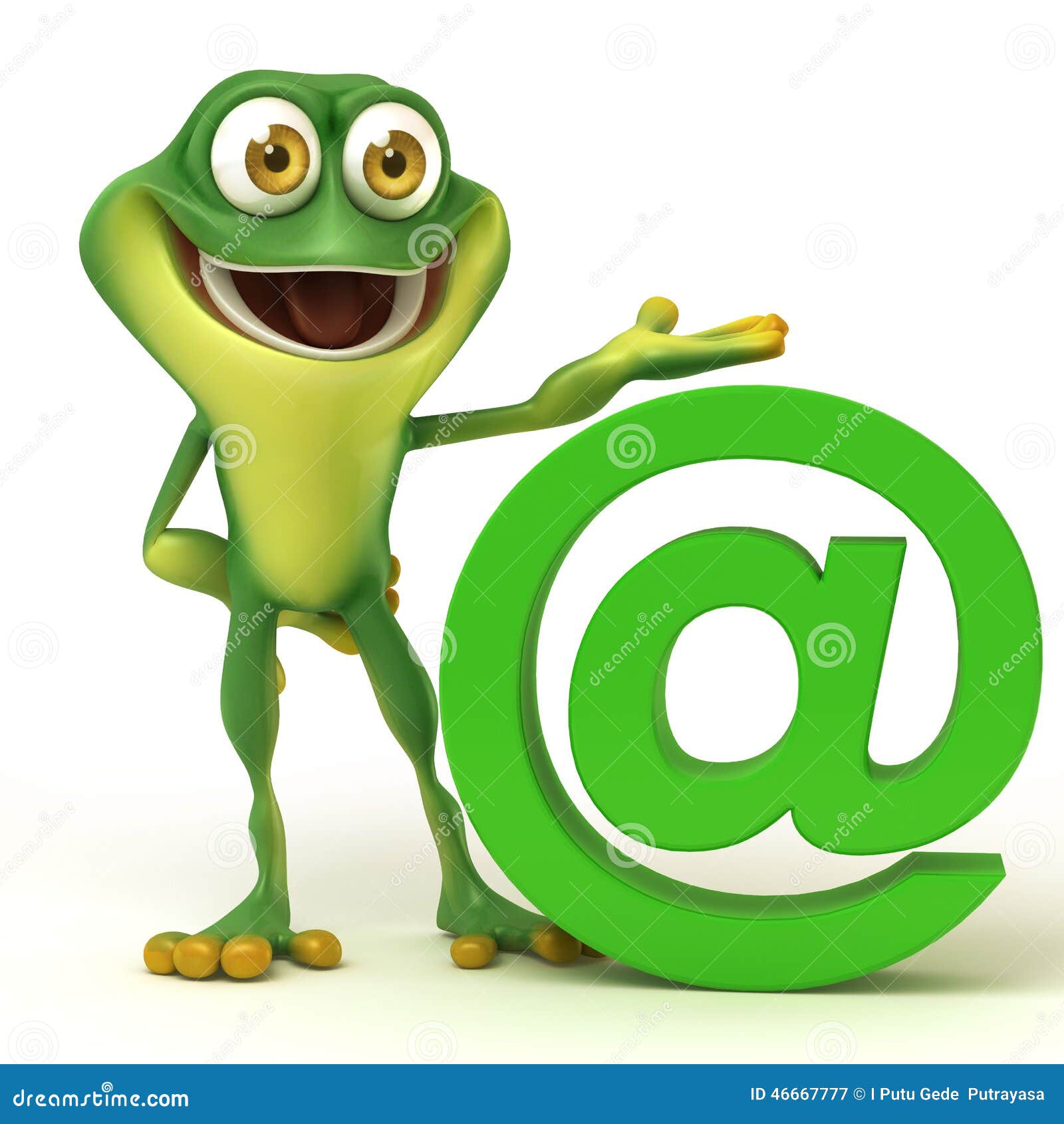 Frog With At Mark Symbol Royalty-Free Stock Photography | CartoonDealer ...