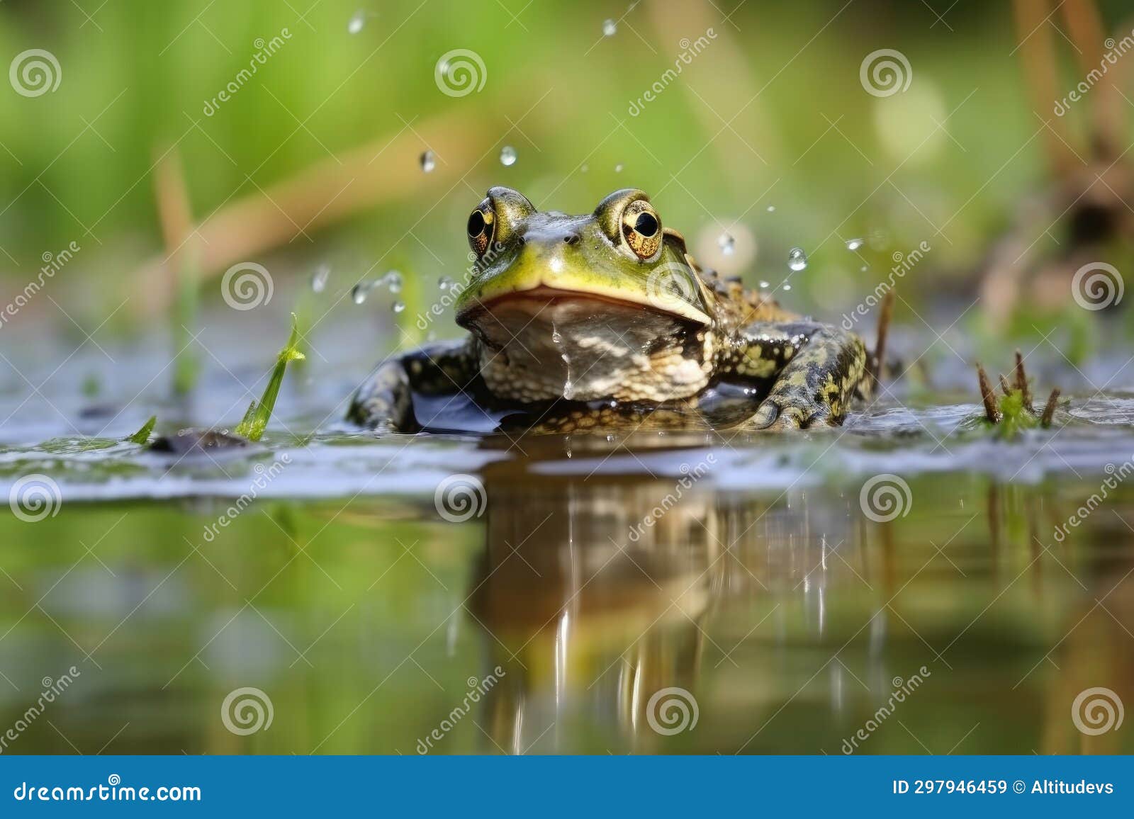 A Frog with Noticeable Difficulty in Catching Prey Stock Image - Image of frog, struggling ...