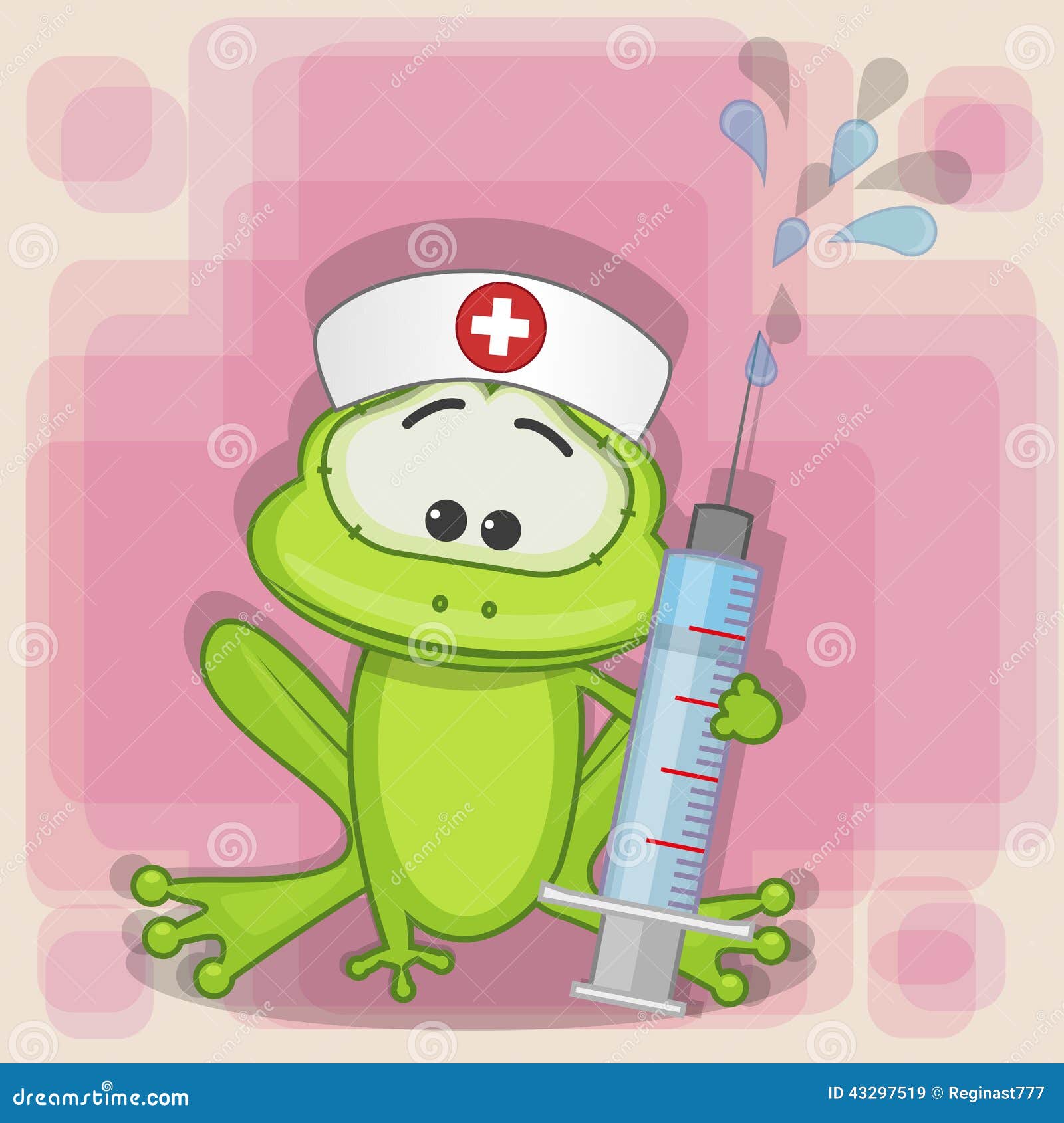 Frog nurse stock vector. Illustration of characters, graduation - 43297519