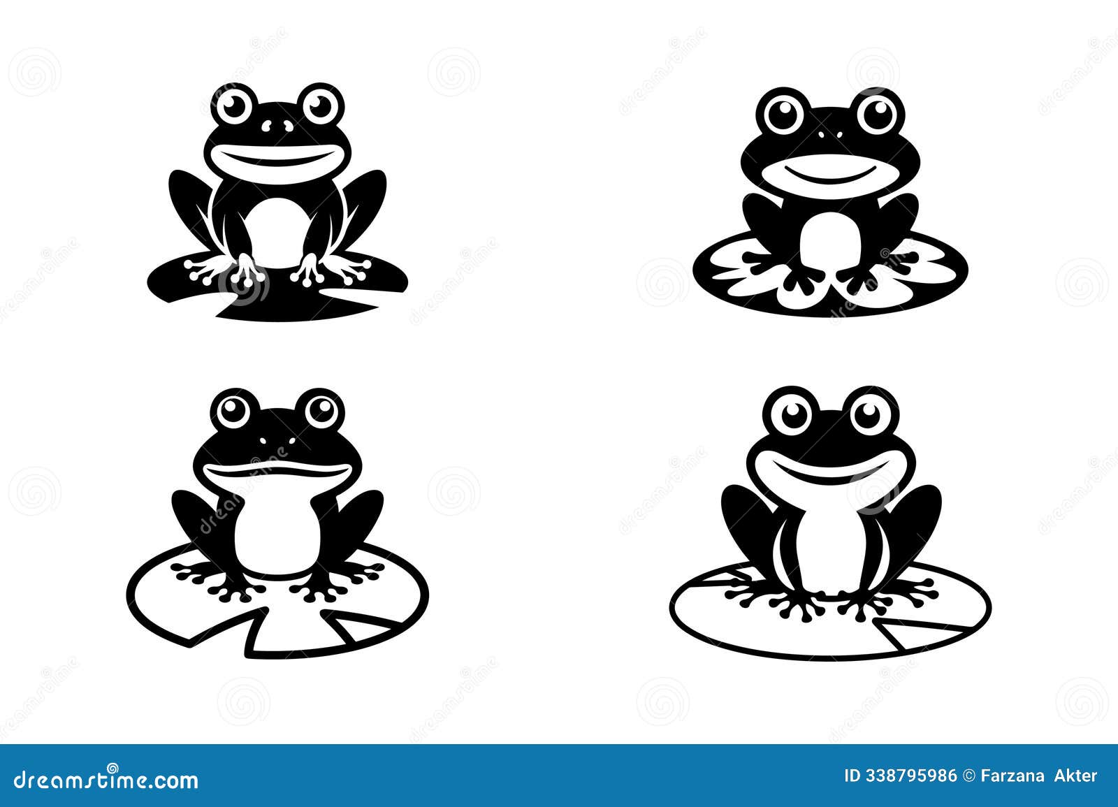 Frog Outline Vector Illustration Stock Vector - Illustration of jump ...