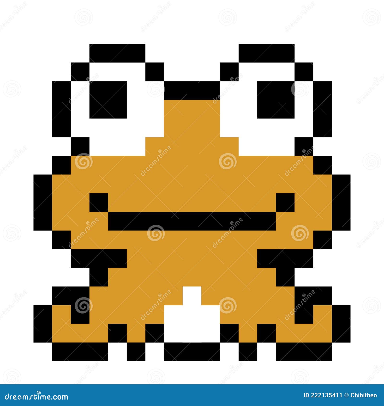 Frog Pattern. Pixel Frog Image 8 Bit Game Stock Vector - Illustration ...