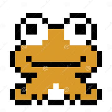 Frog Pattern. Pixel Frog Image 8 Bit Game Stock Vector - Illustration ...