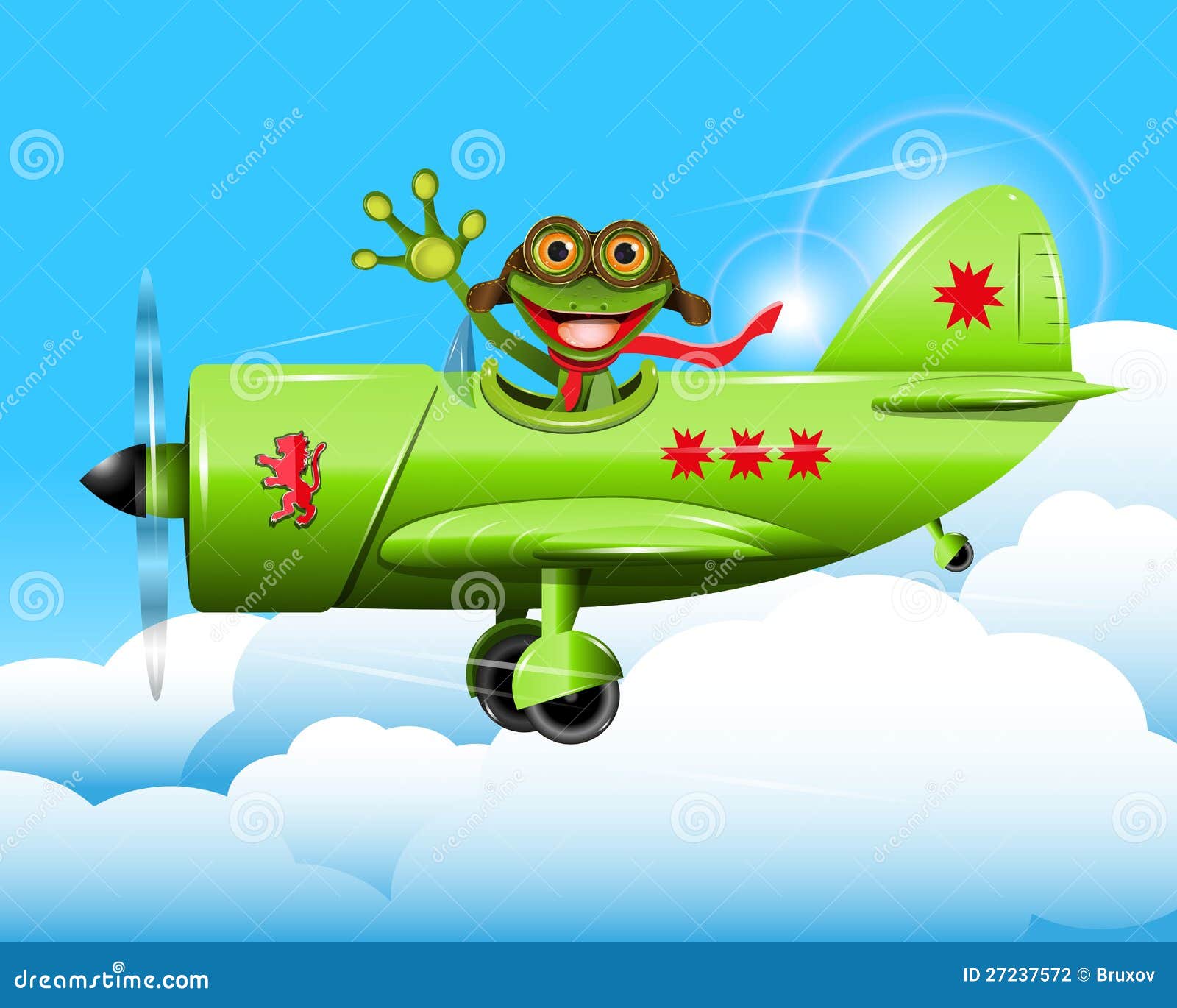 Frog pilot stock vector. Illustration of flight, fauna - 27237572