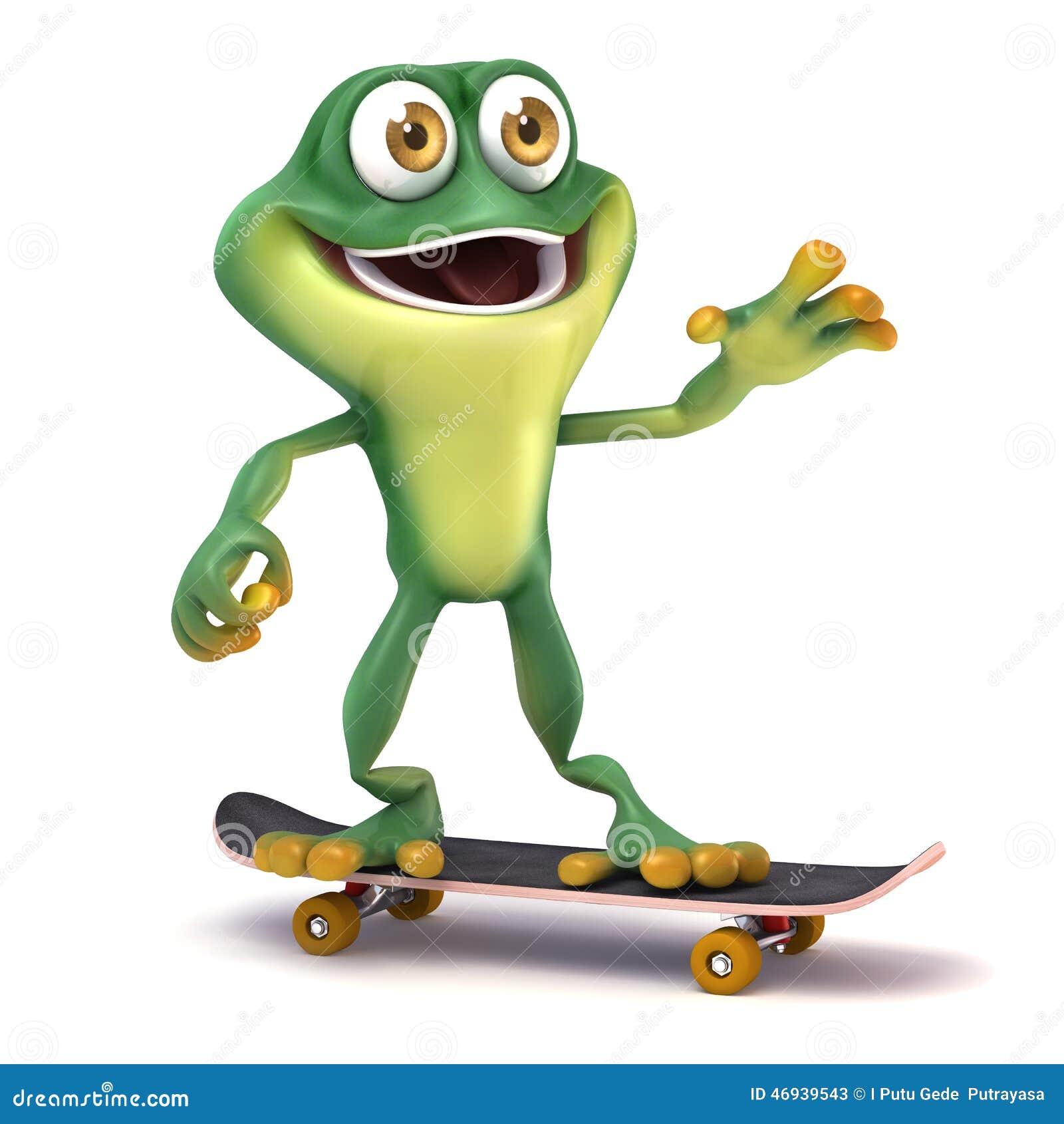 Frog play skate board stock illustration. Illustration of icon - 46939543