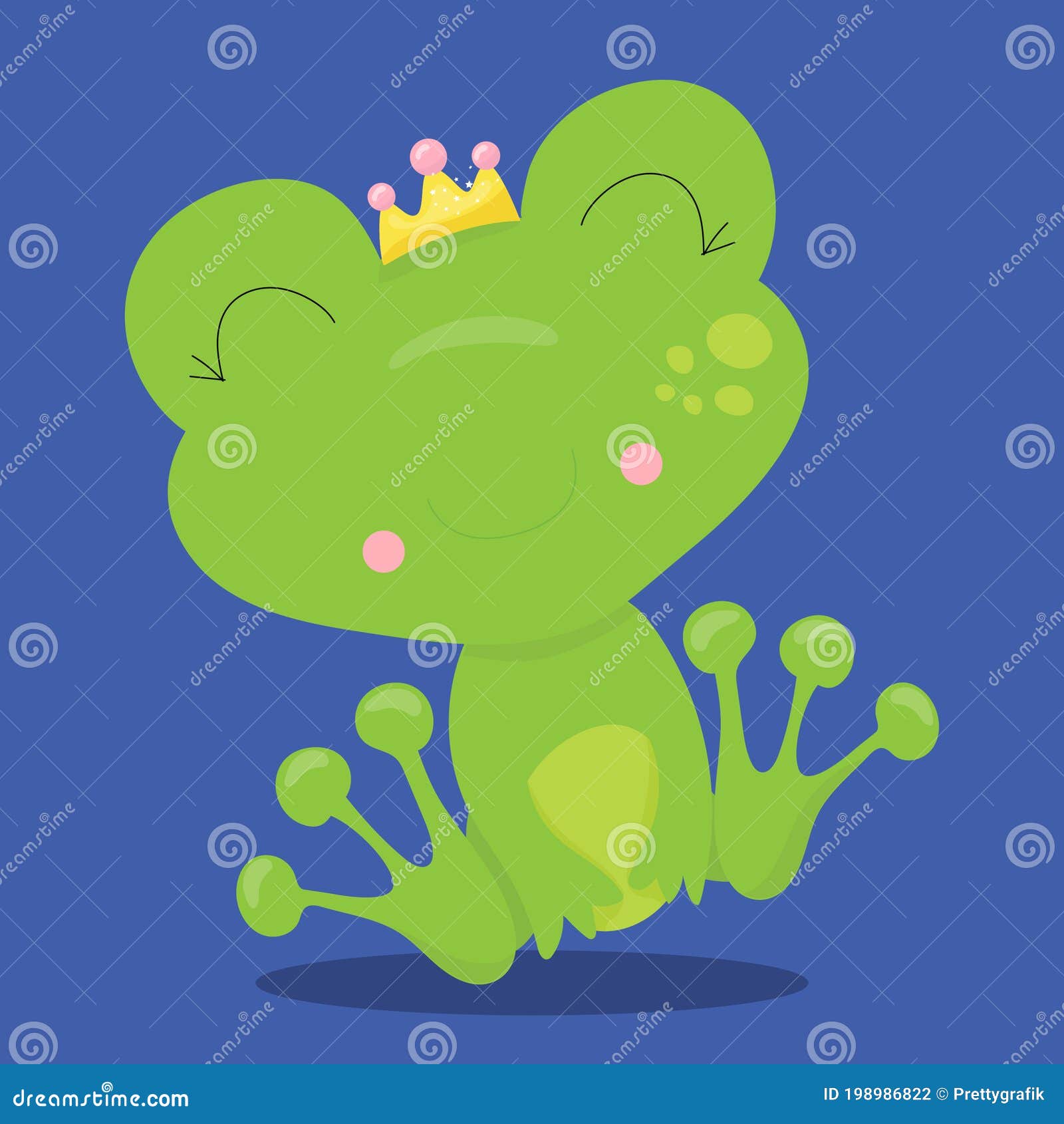 Frog prince 03 stock vector. Illustration of vector - 198986822
