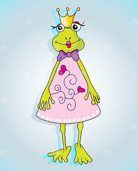 Frog princess stock illustration. Illustration of comic - 7884053