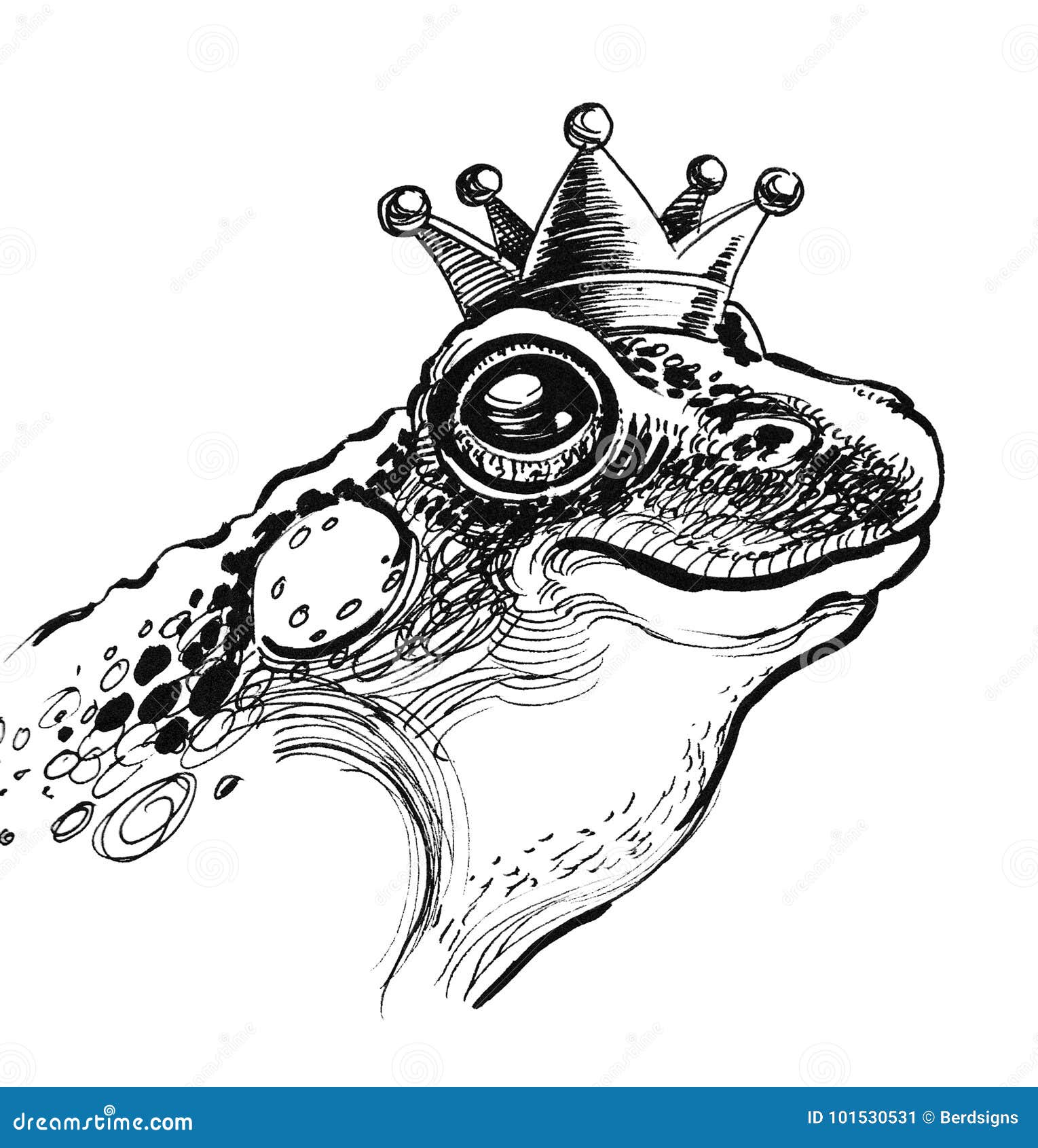 Frog queen stock illustration. Illustration of drwing - 101530531
