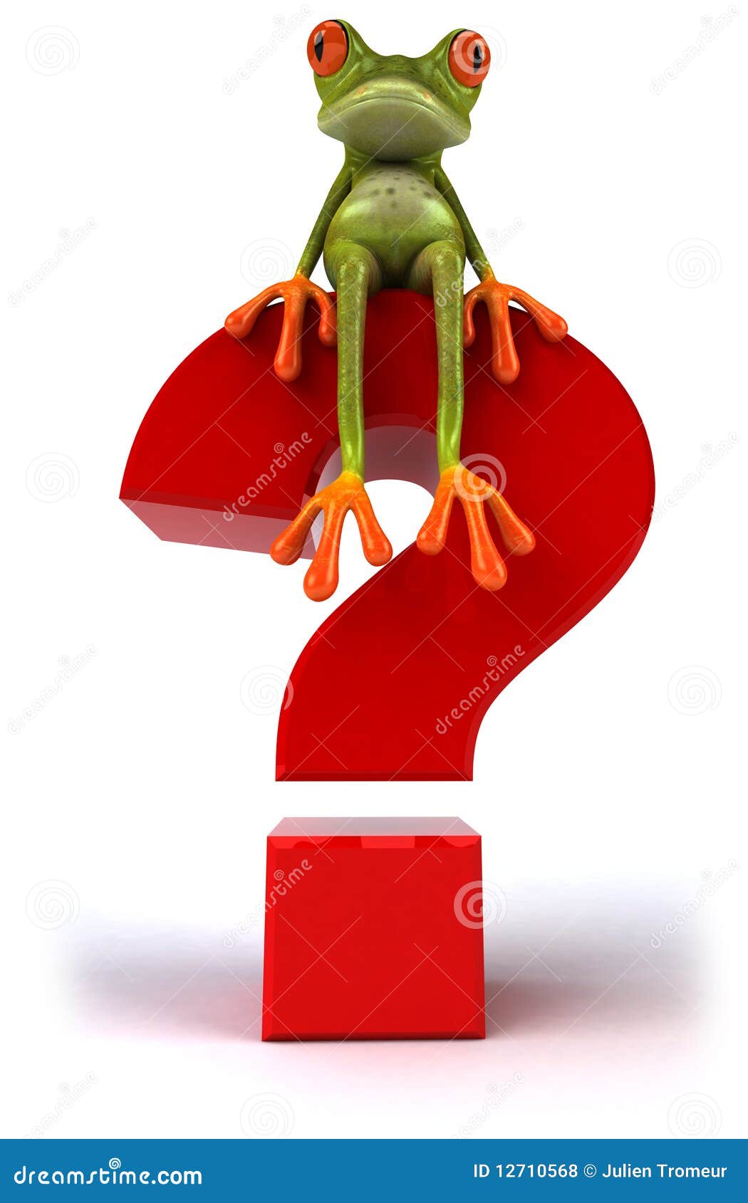 Frog With A Question Mark Stock Photography | CartoonDealer.com #12800372