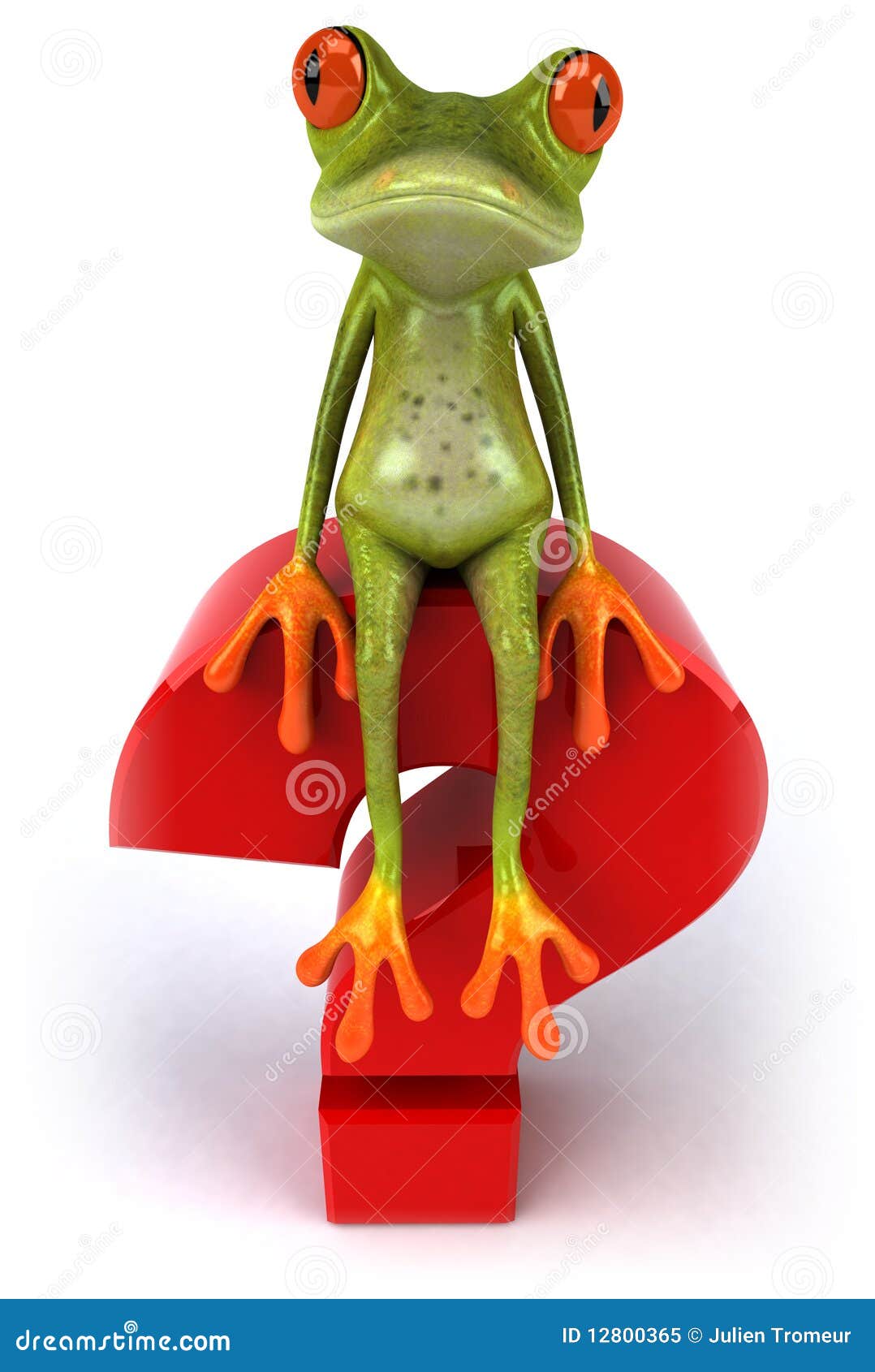 Frog With A Question Mark Stock Image | CartoonDealer.com #12800365