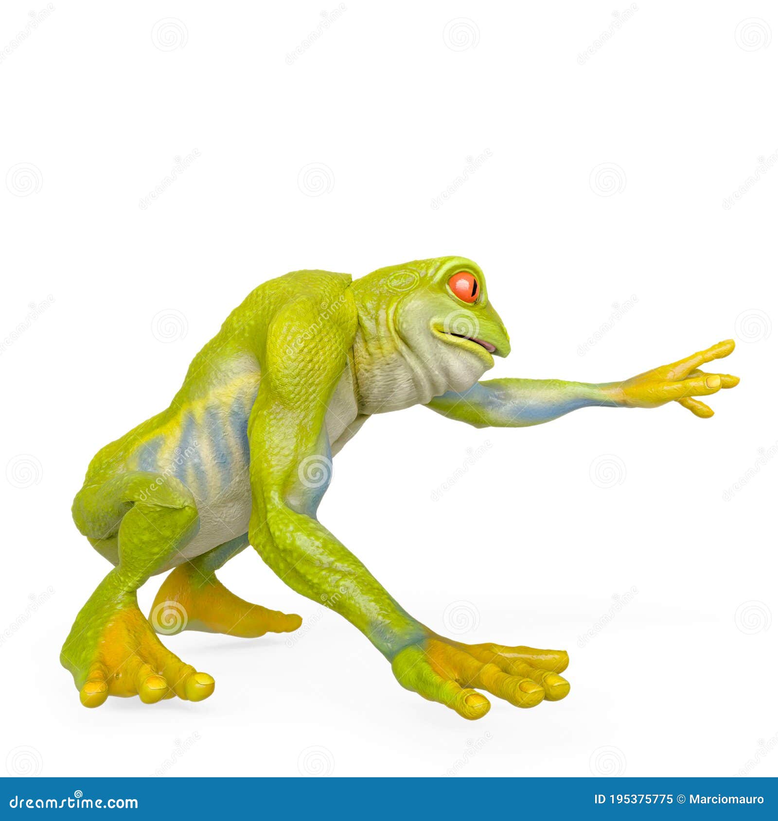 Frog is reaching stock illustration. Illustration of ecology - 195375775