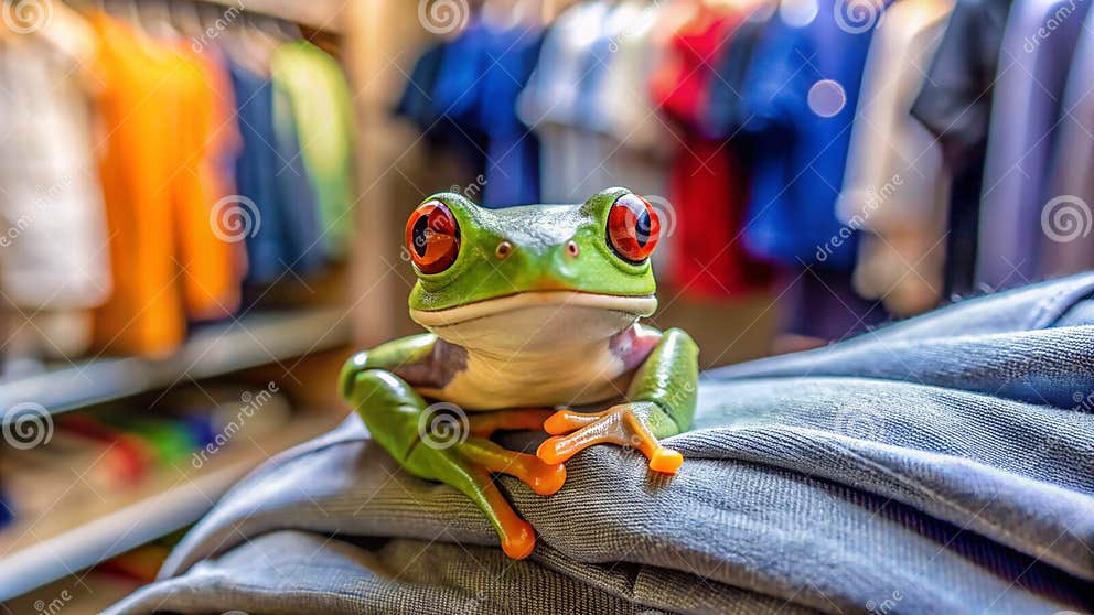 The Frog is at the Root of High-tech Clothing Stock Illustration ...