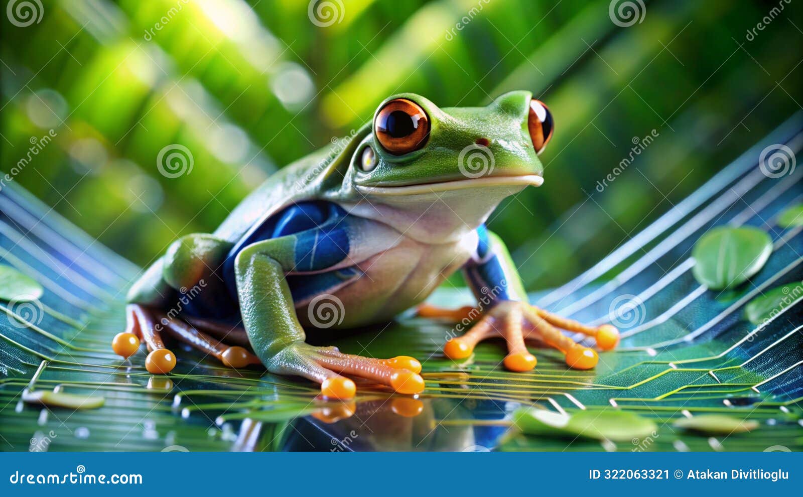 The Frog is at the Root of High-tech Clothing Stock Illustration ...