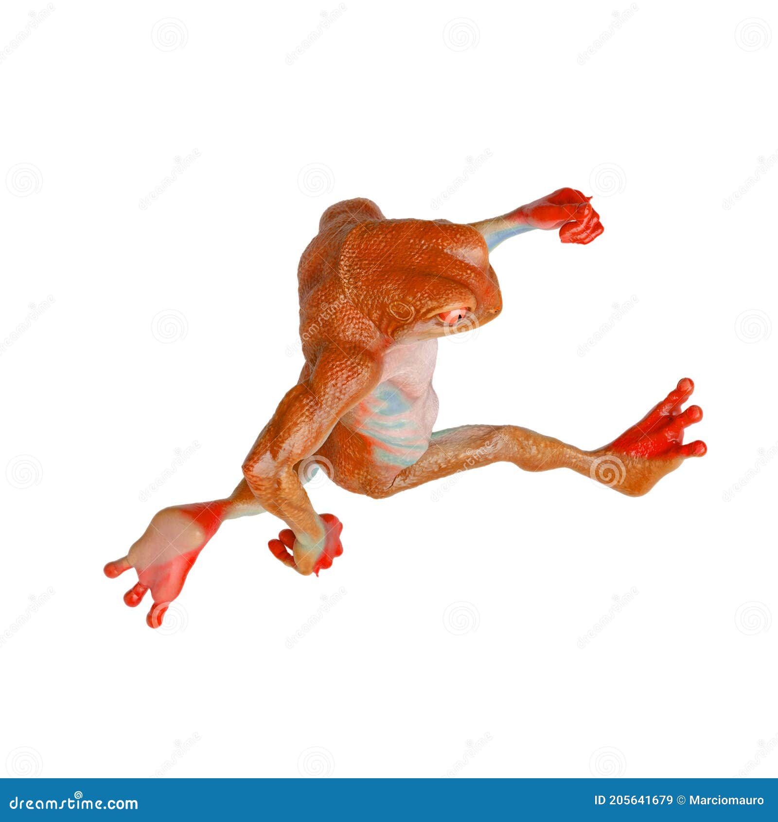 Frog is Running in Isometric View Stock Illustration - Illustration of ...