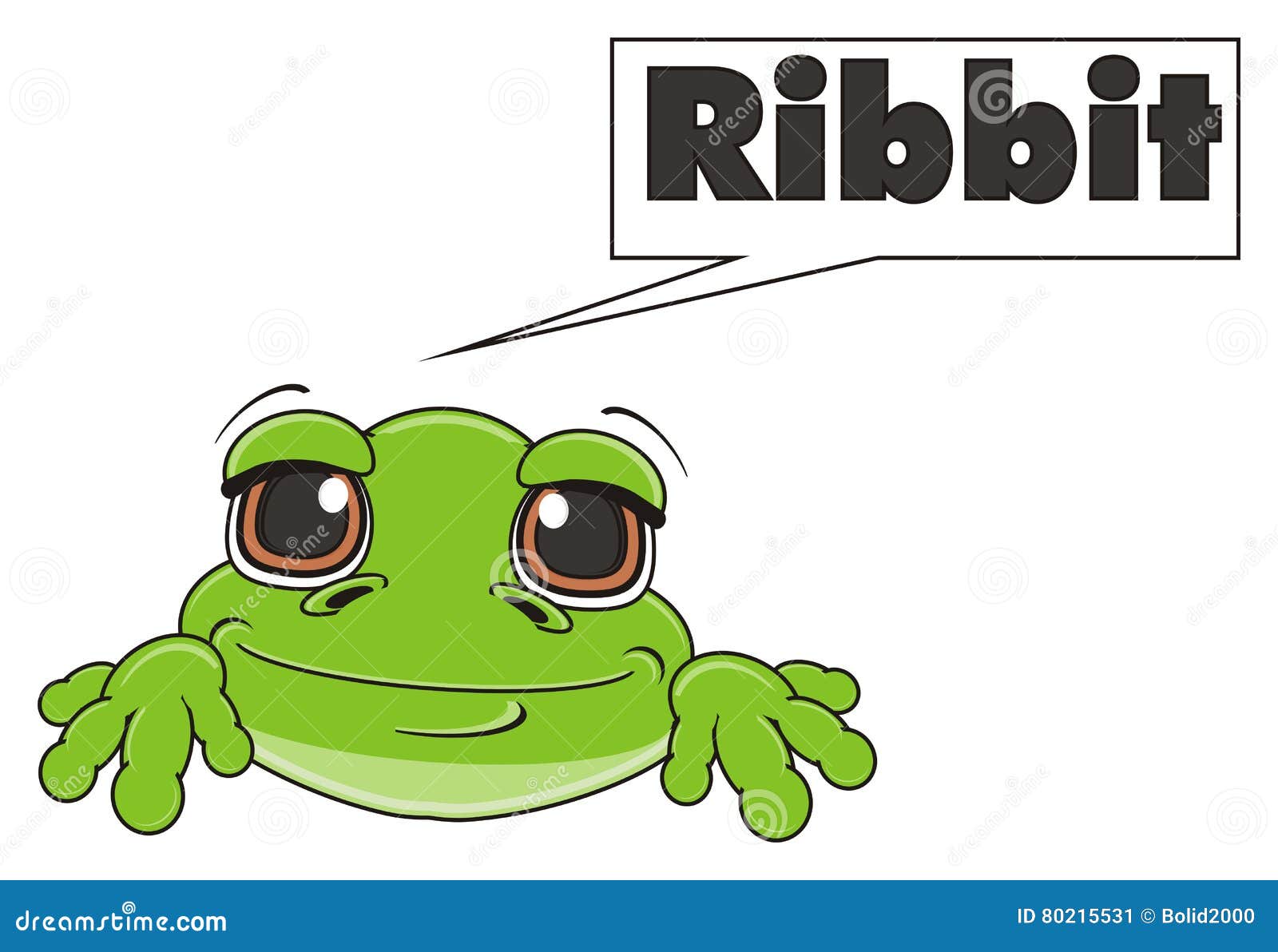 Frog say ribbit stock illustration. Illustration of reptile - 80215531