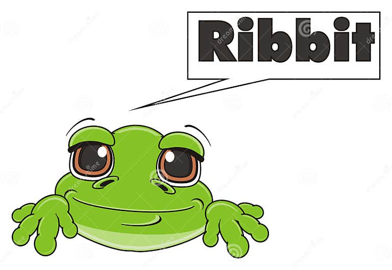 Frog say ribbit stock illustration. Illustration of reptile - 80215531