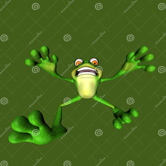 Frog Scared stock illustration. Illustration of toad, leap - 2650821