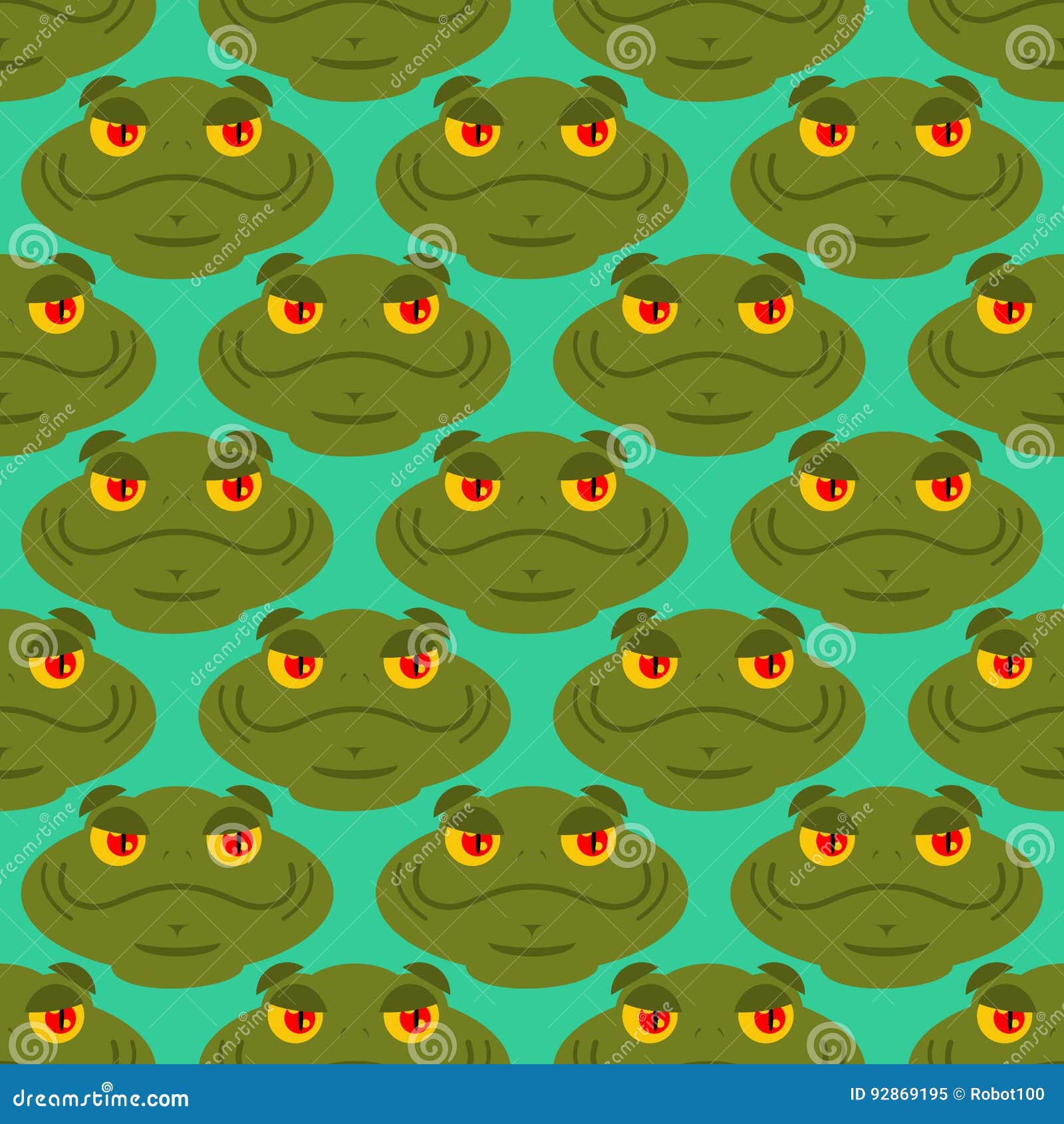 Frog Seamless Pattern. Amphibian Ornament. Toad Texture Stock Vector ...