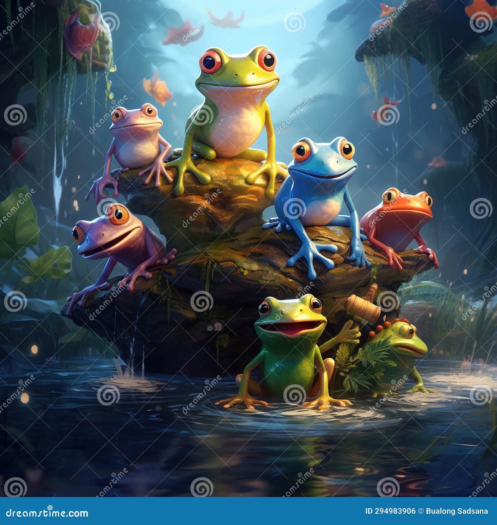 Frog set stock illustration. Illustration of file, cartton - 294983906