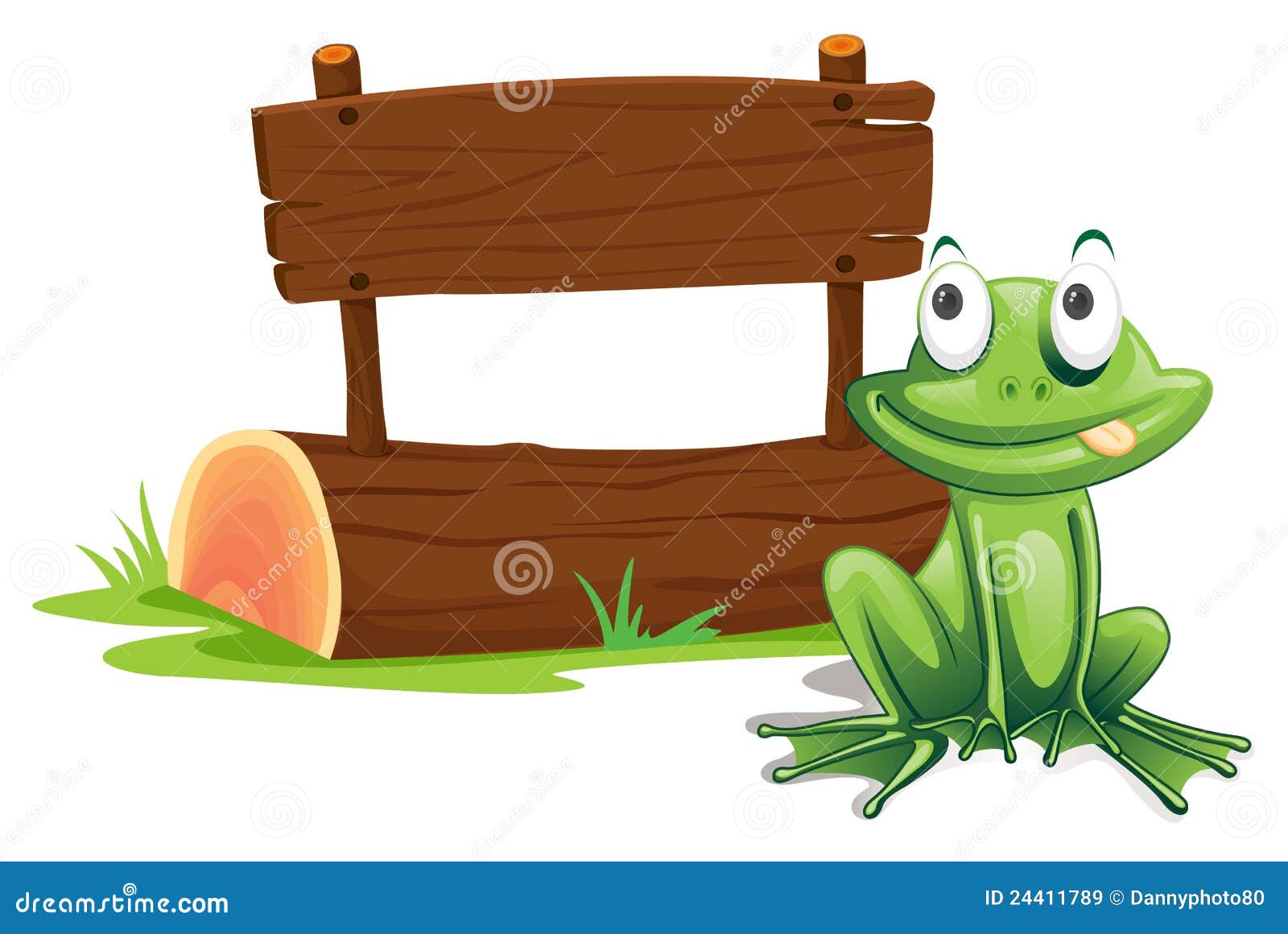 Frog sign stock vector. Illustration of signage, friendly - 24411789