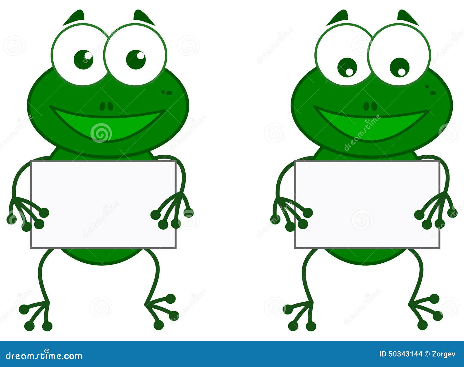 A frog with sign stock illustration. Illustration of amphibian - 50343144