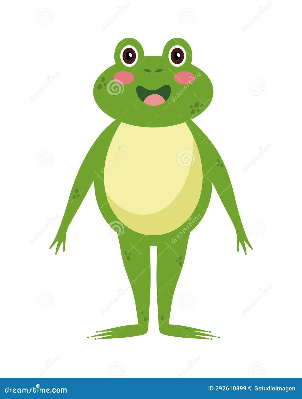 Frog standing cartoon stock illustration. Illustration of vector ...