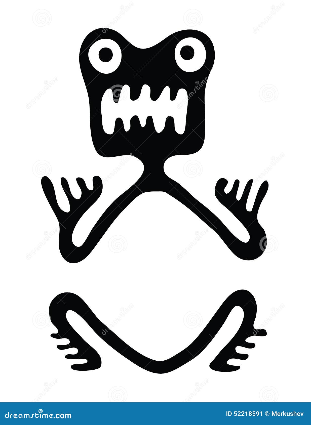 Frog in style of Maya stock vector. Illustration of toad - 52218591