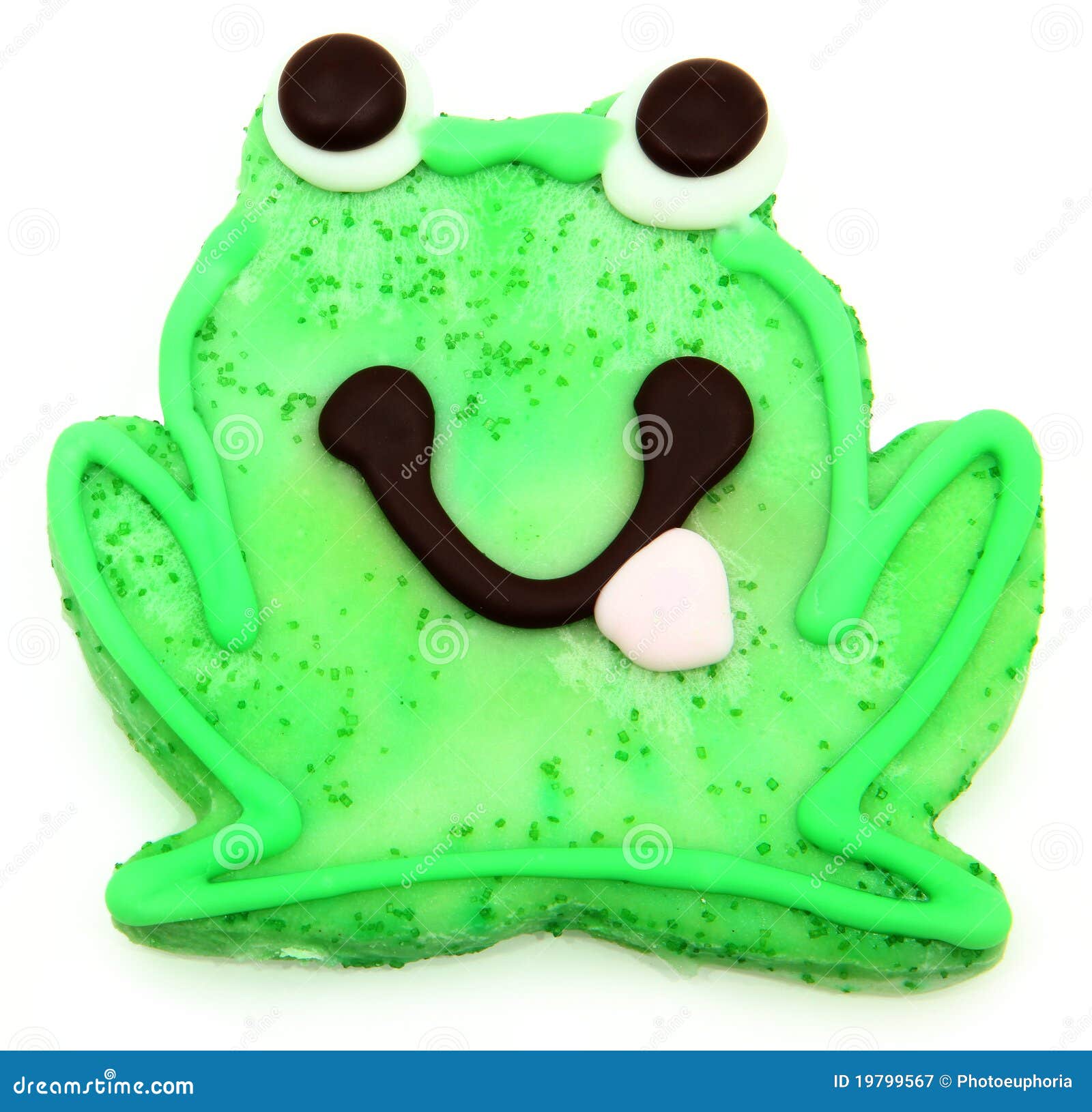 Frog Sugar Cookie Over White Stock Image - Image of sugar, sweet: 19799567