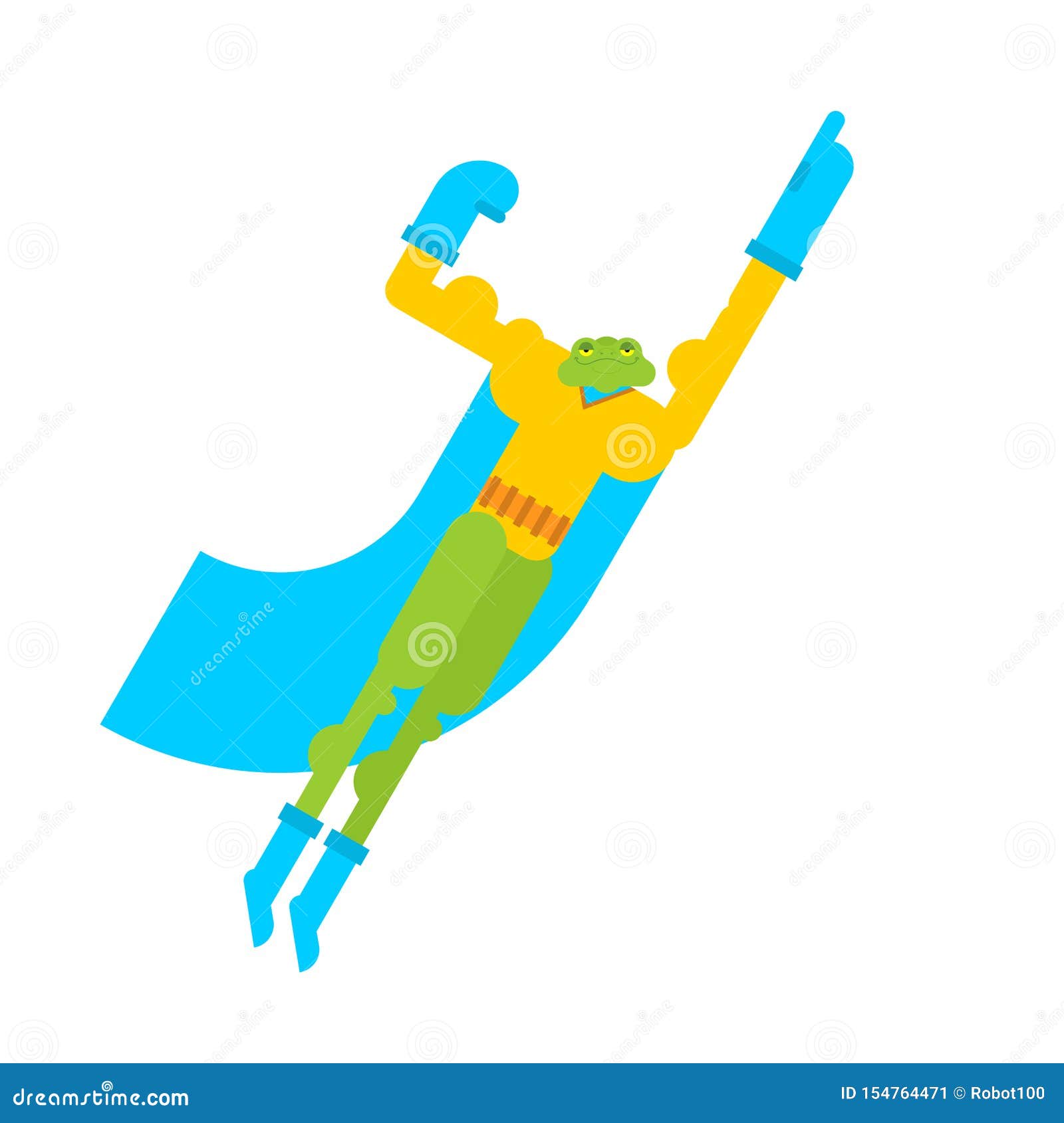 Strong Frog. Powerful Toad With Large Muscles. Amphibian Animal Vector ...