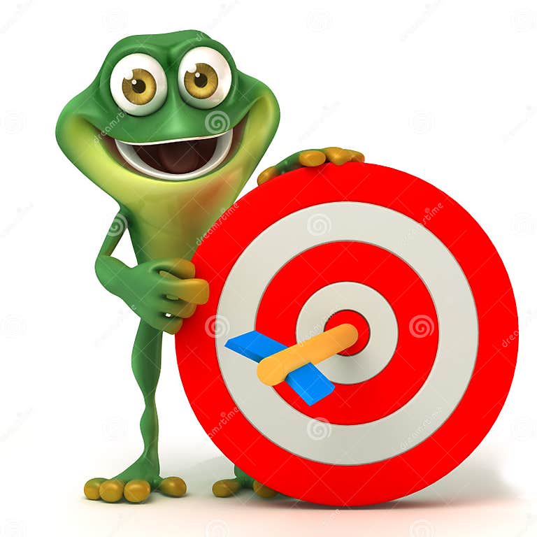 Frog target stock illustration. Illustration of happy - 46792353
