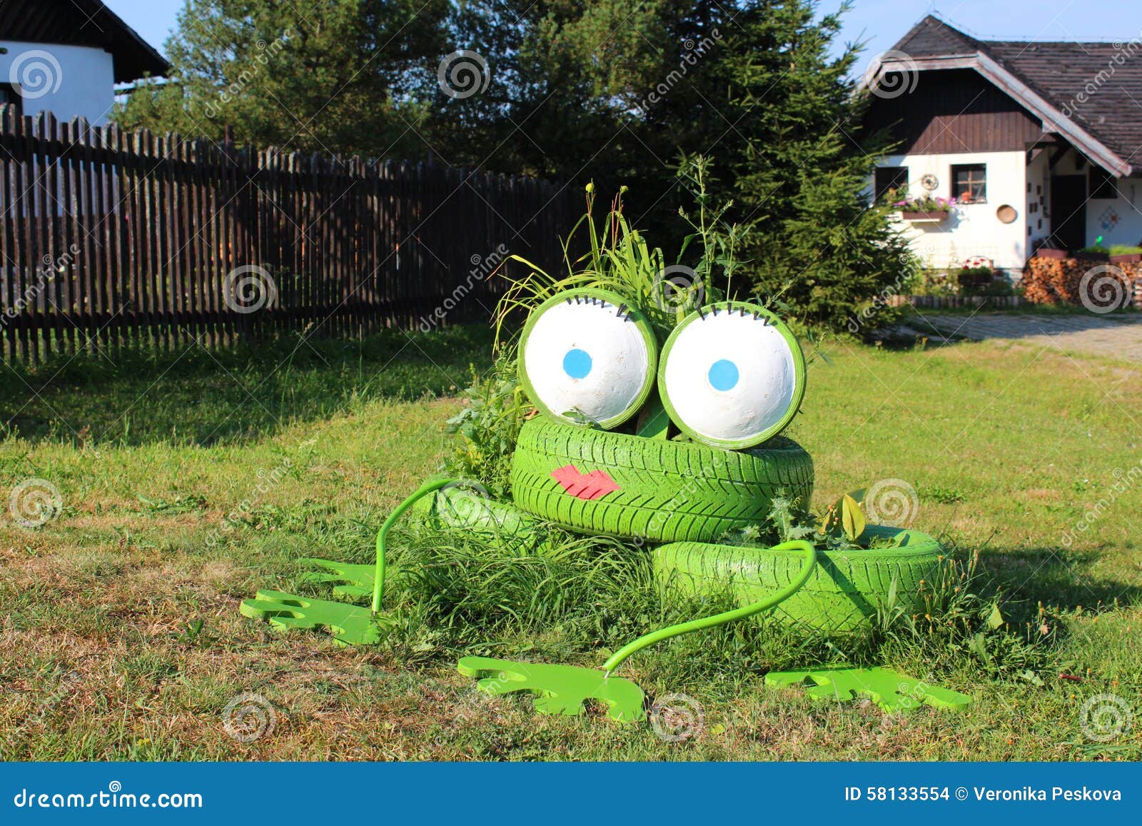 Frog from tires stock photo. Image of frog, little, looking - 58133554