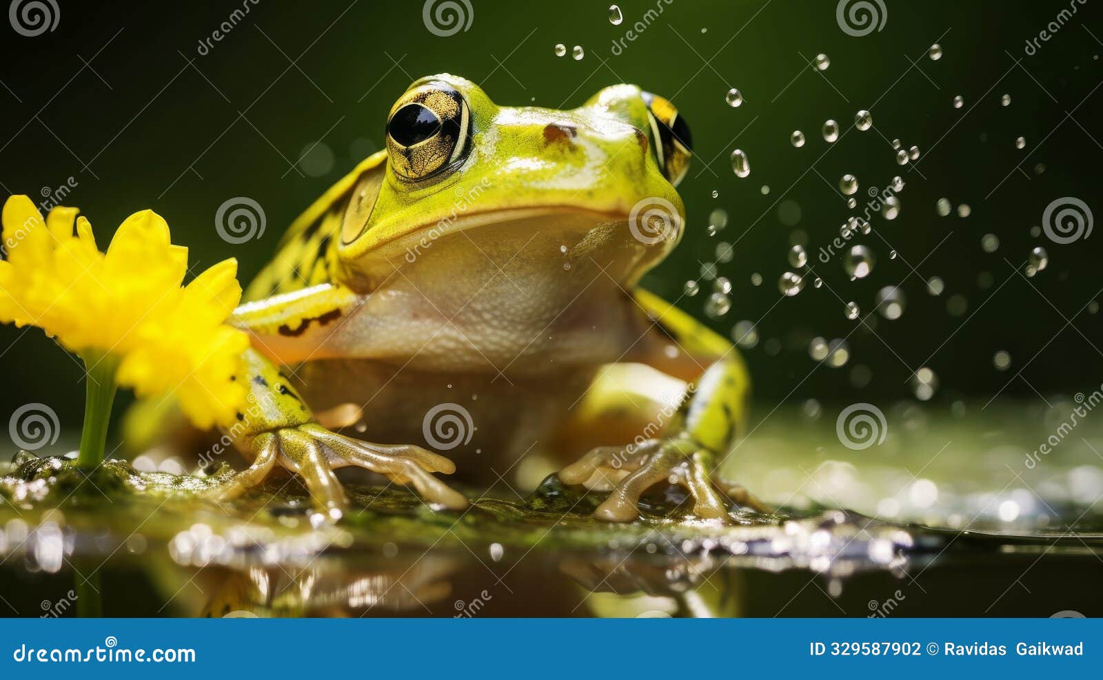 Frog Tongue Catching Fly Closeup Stock Illustration - Illustration of ...
