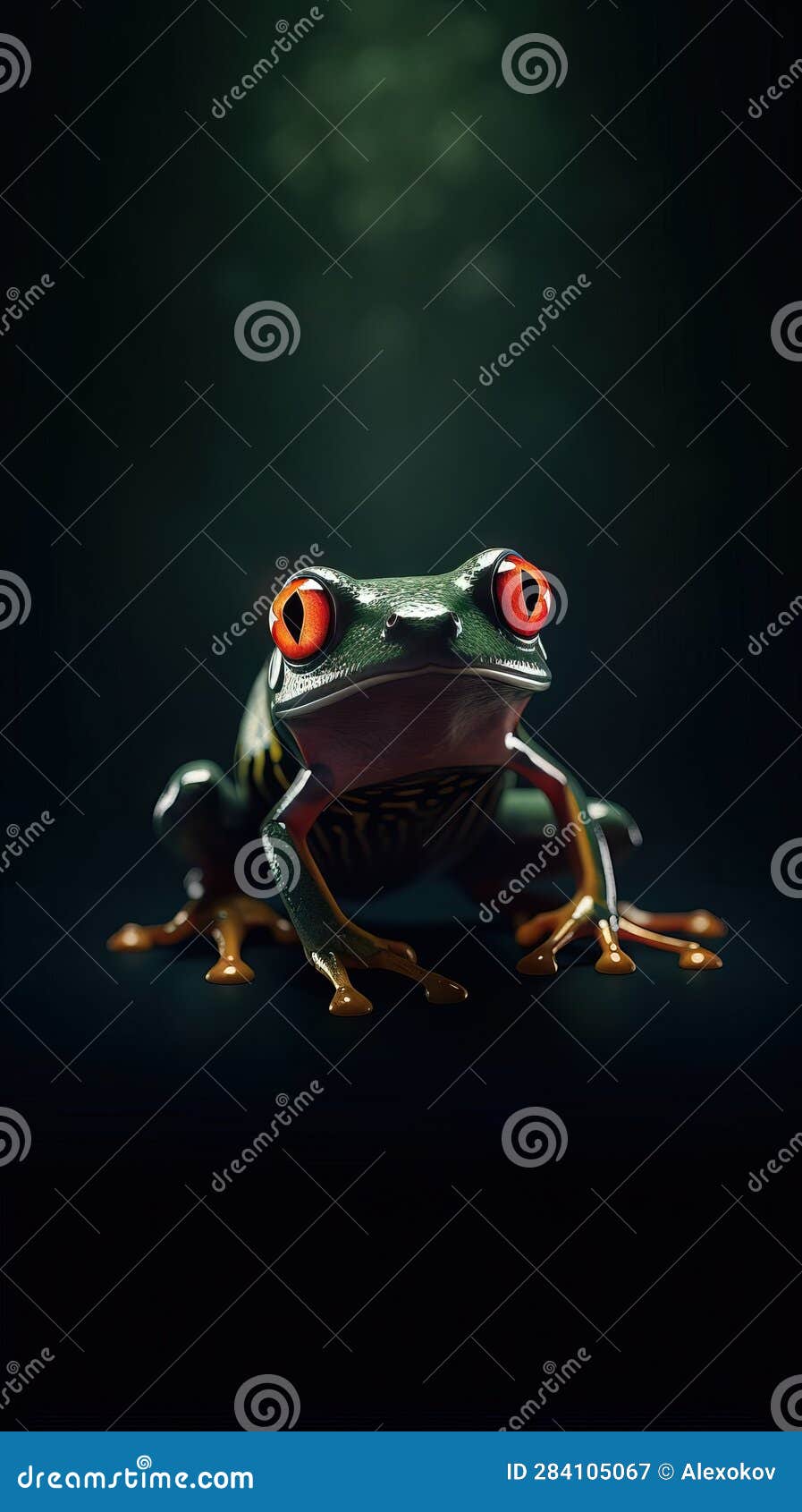 Frog Typography on Dark Background. Stock Illustration - Illustration ...