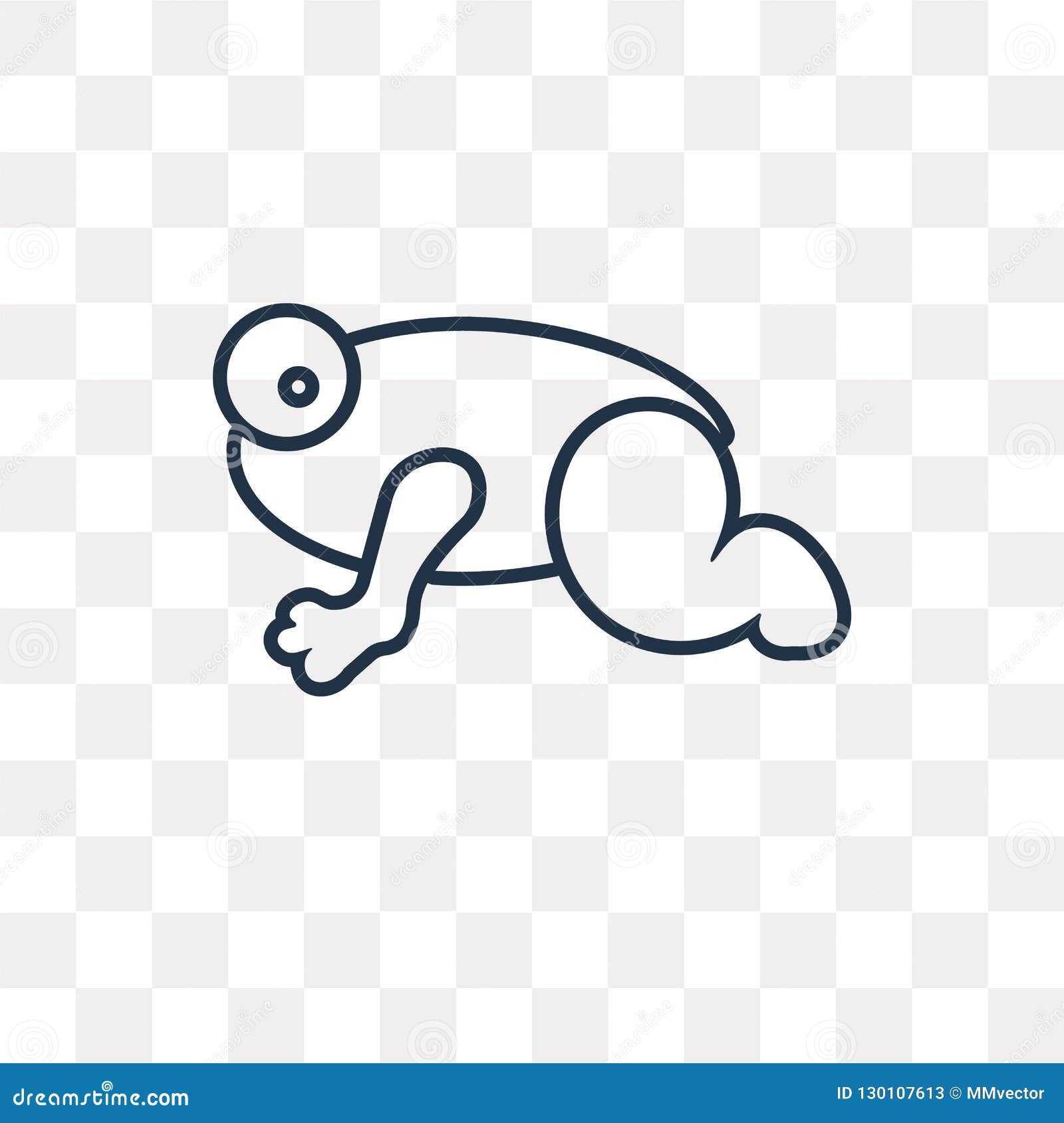 Frog Vector Icon Isolated On Transparent Background, Linear Frog ...