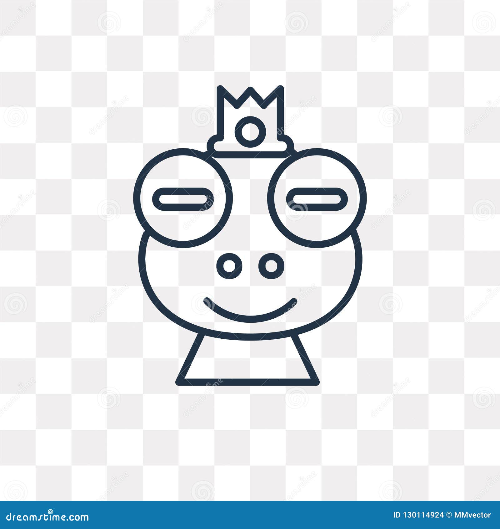 Frog Vector Icon Isolated On Transparent Background, Linear Frog ...