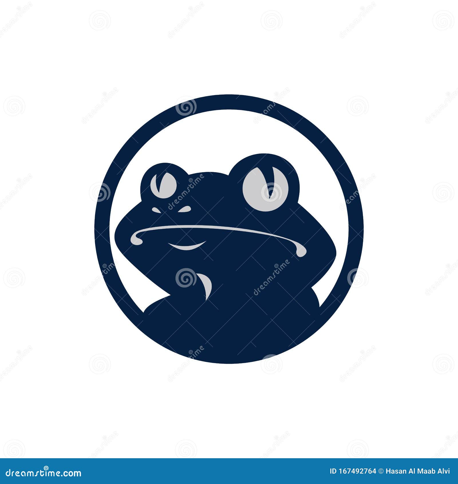 Frog Vector Logo Design Template. Stock Vector - Illustration of exotic ...