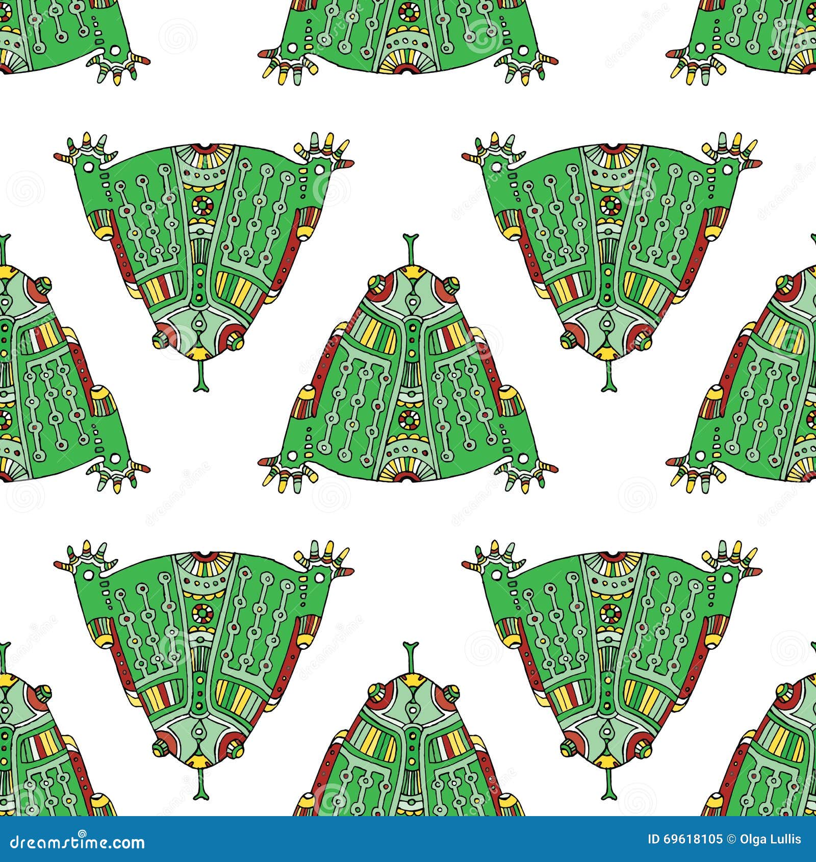 Aztec Frog Mandala Vector Illustration | CartoonDealer.com #69603994