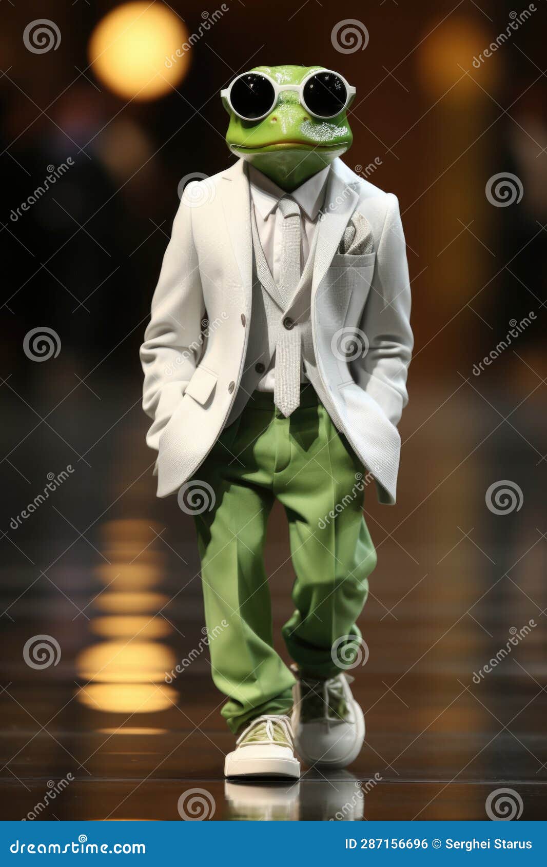 A Frog Wearing a Suit and Tie and Sunglasses. Generative AI Image ...