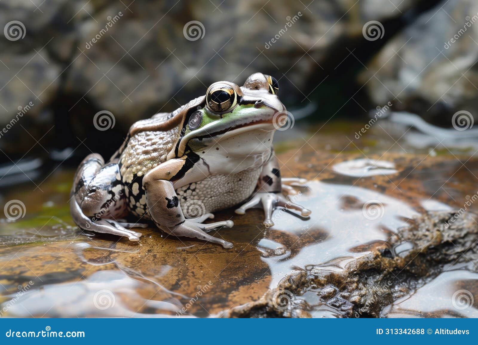 Frog With Bulging Green Eyes Royalty-Free Stock Photography ...