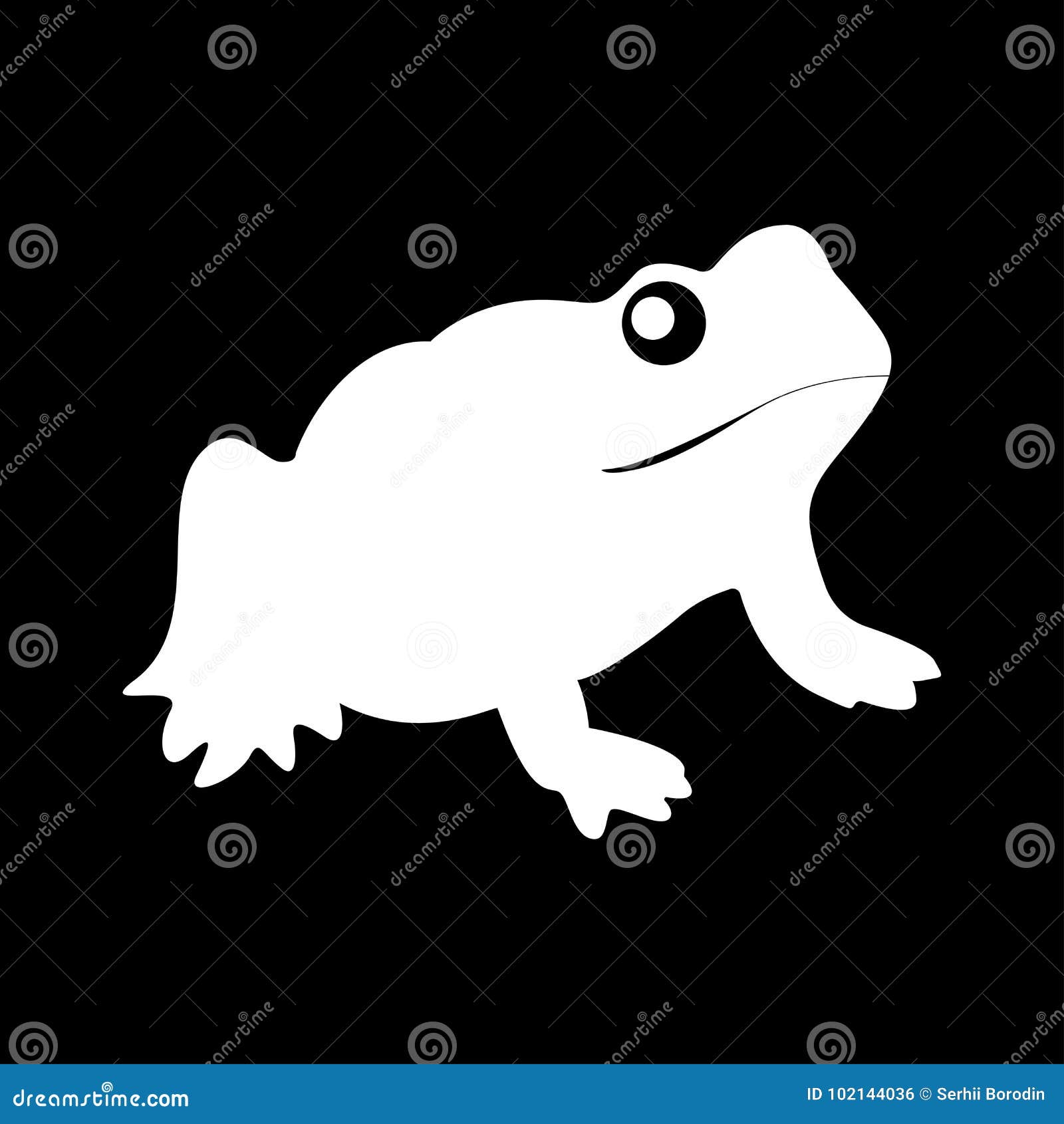 Frog it is white icon . stock vector. Illustration of bullfrog - 102144036
