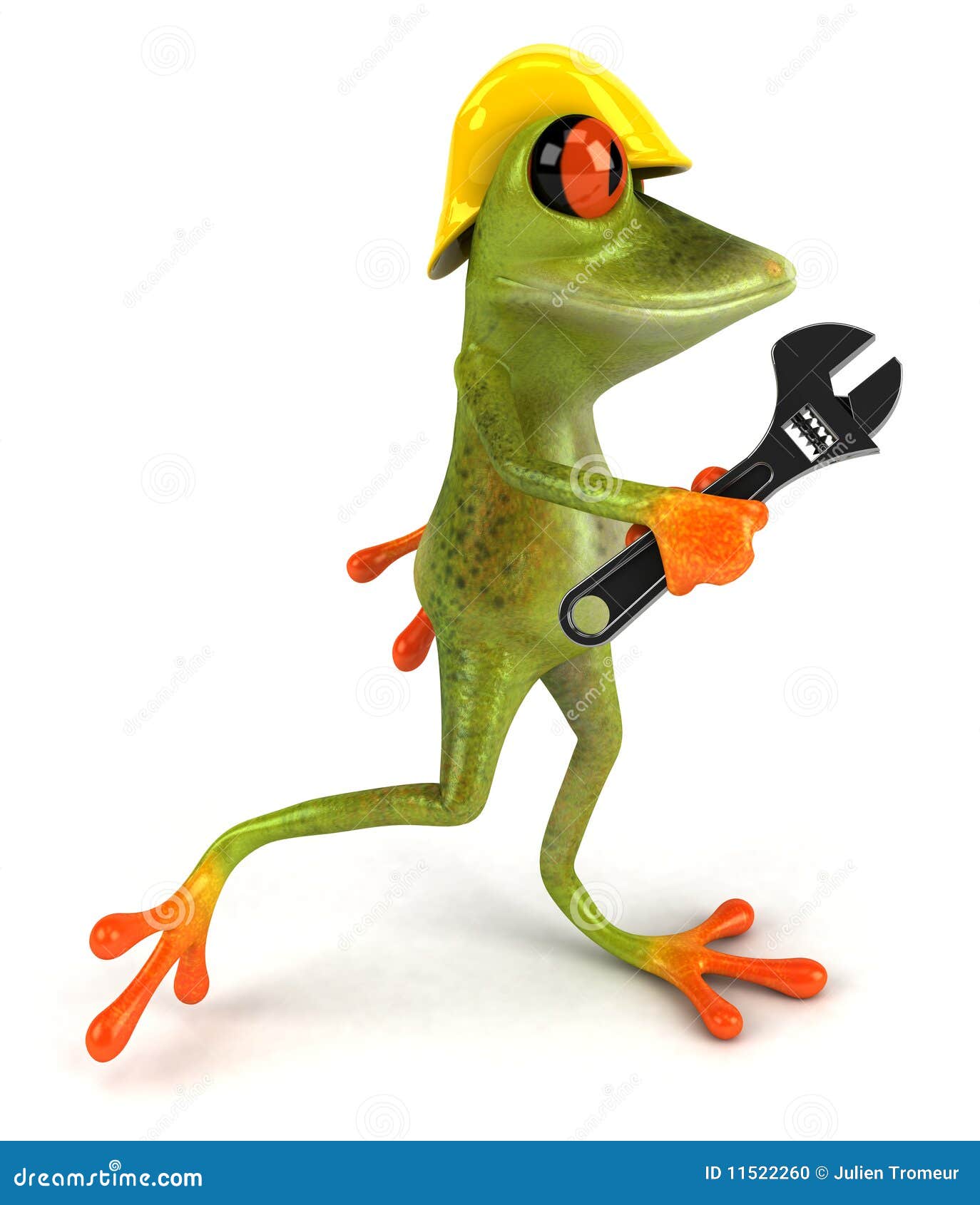Frog worker stock illustration. Illustration of amphibian - 11522260
