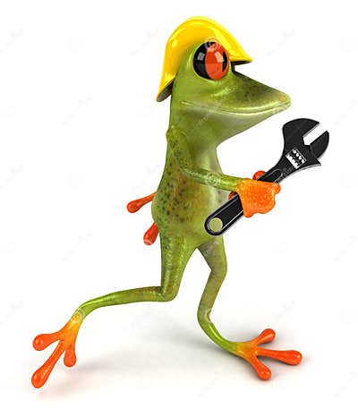 Frog worker stock illustration. Illustration of amphibian - 11522260