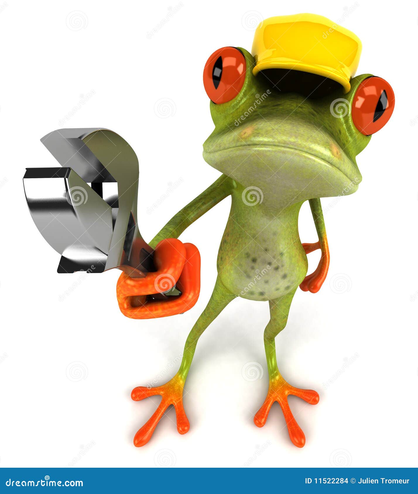 Frog worker stock illustration. Illustration of slimy - 11522284