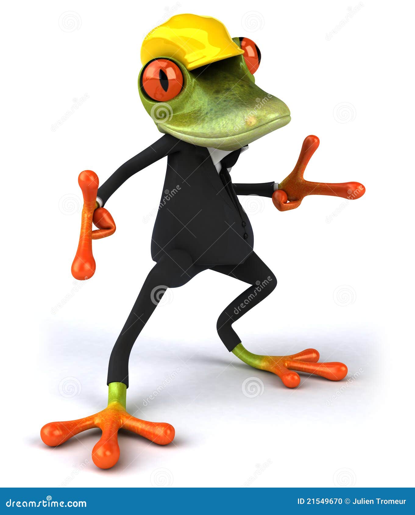 Frog worker stock illustration. Illustration of slimy - 21549670