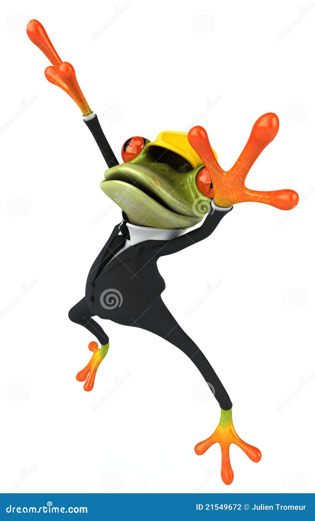 Frog worker stock illustration. Illustration of amphibian - 21549672