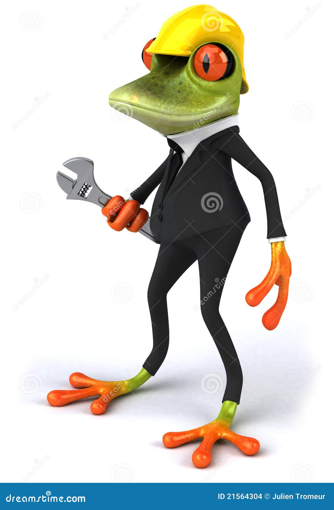 Frog worker stock illustration. Illustration of worker - 21564304