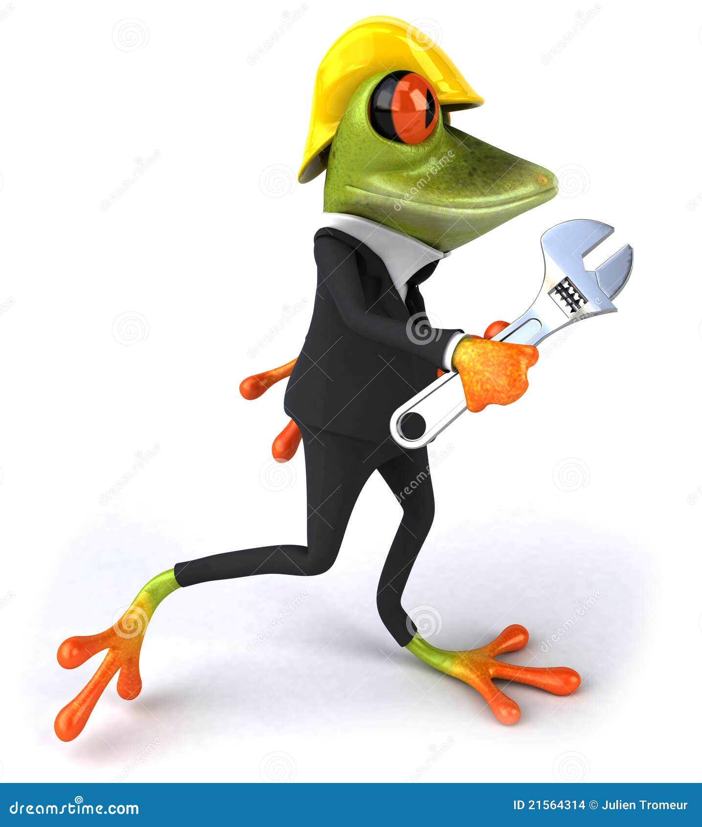 Frog worker stock illustration. Illustration of architect - 21564314